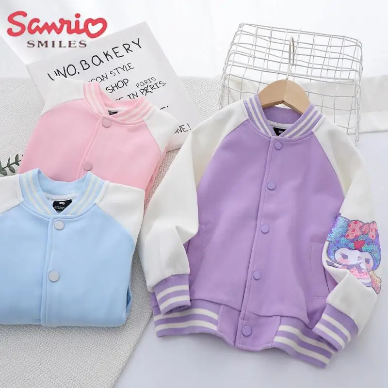 Sanrio-Kids-Embroidery-Baseball-Uniform-Cinnamoroll-Kuromi-Melody ...