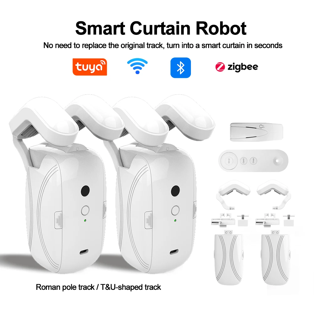 Robô de Cortina Tuya Smart Home Automático, Zigbee, Wi-Fi, Bluetooth ...