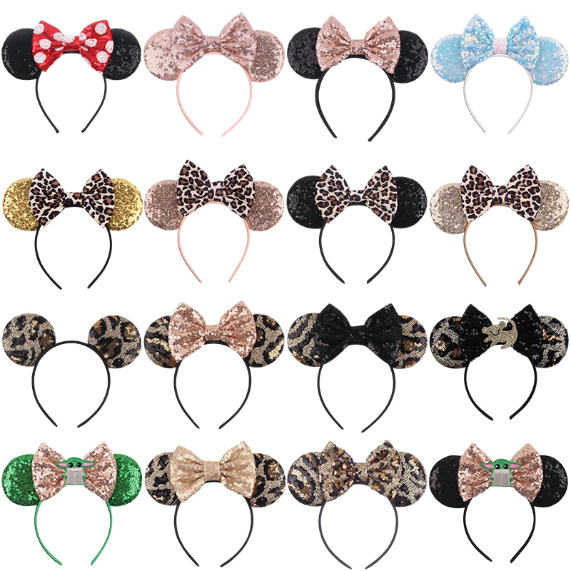 Disney-Leopard-Print-Headband-Mickey-Mouse-Ears-Headbands-for-Girls-Kid ...