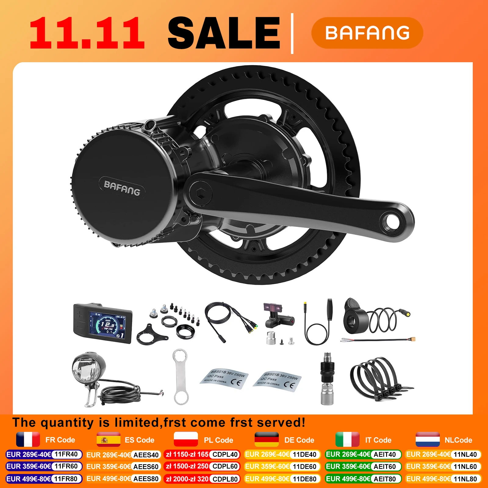 Bafang-750w-48v-kit-complet-Mid-Drive-Motor-8fun-BBS02-Bicycle-Electric ...