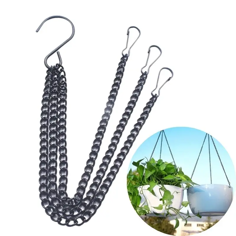 30-40-70-100cm-Imitation-Rattan-Hanging-Basket-Flower-Pot-Chain-With-3 ...