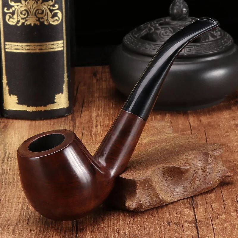 Classic-Bent-Smoking-Pipe-Free-Tools-Gift-Set-Tobacco-Pipe-Briar-Wood ...