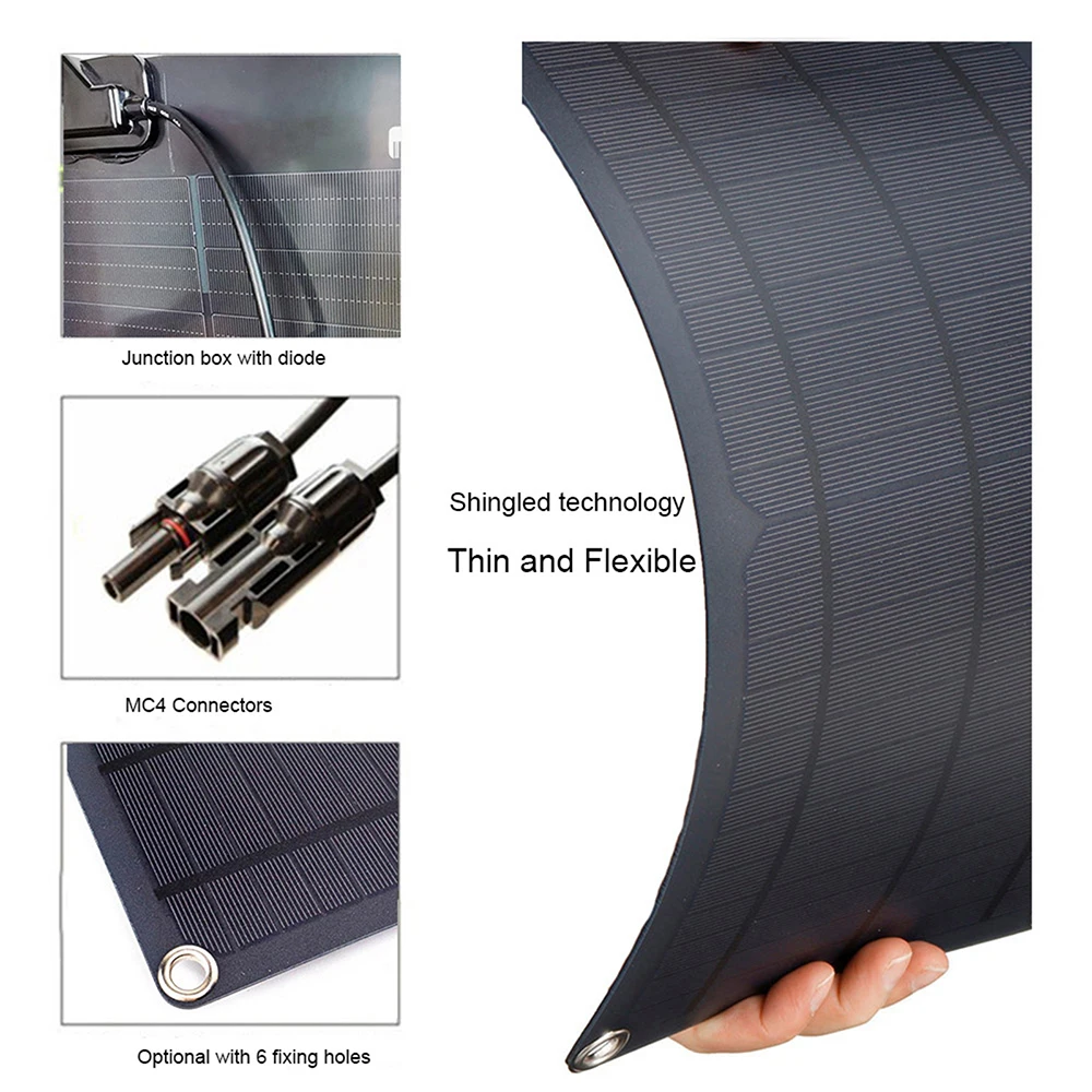 150W-Flexible-Solar-Panel-ETFE-PET-Waterproof-PV-Monocrystalline-Solar ...