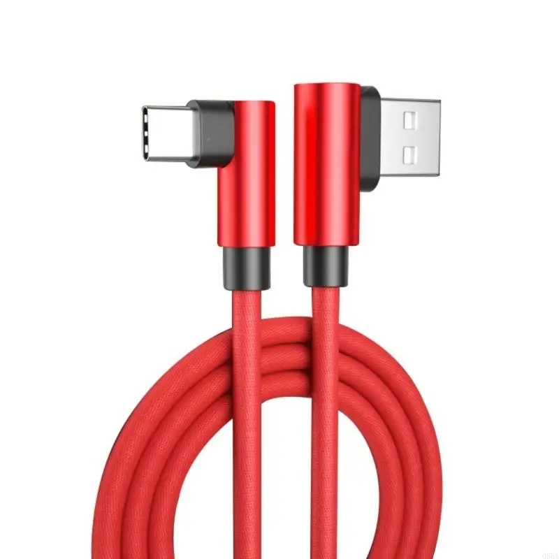 Type C Data Cable With Double Bend Ends And Fabric Weave Durability 90 ...