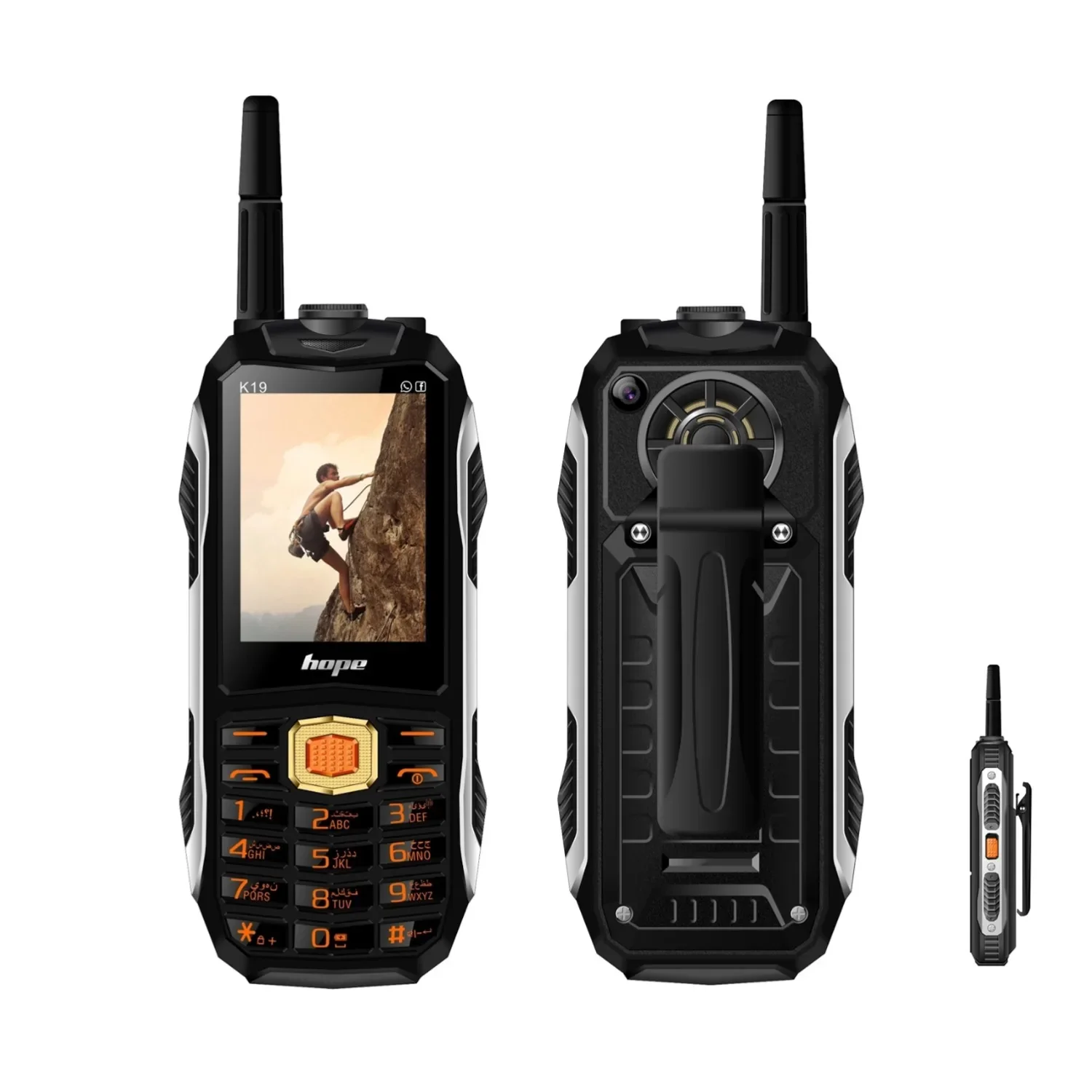 Big Battery Durable Rugged Phone 4 SIM Card Laser Light Magic Voice ...