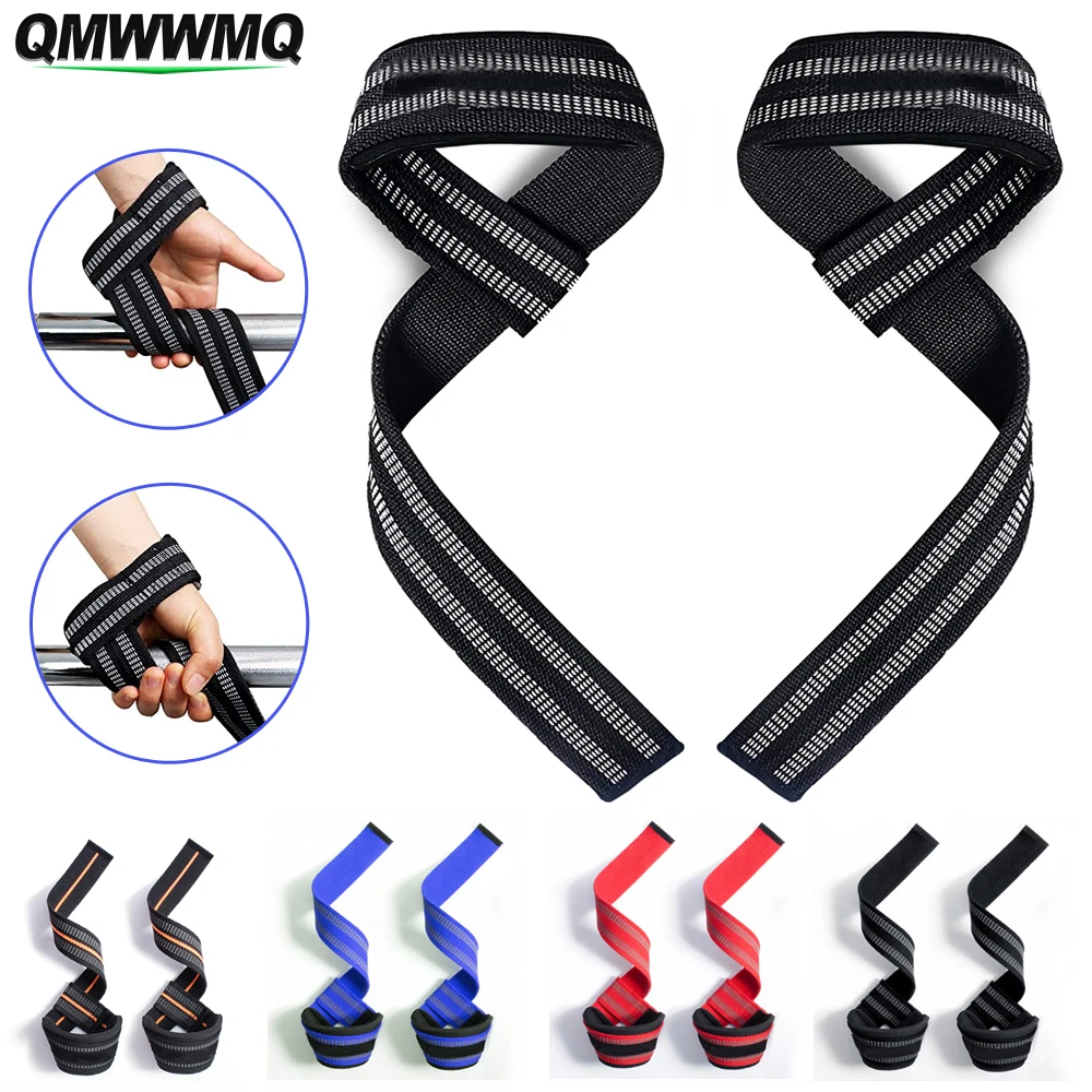 1Pair-Hard-Pull-Wrist-Lifting-Straps-Grips-Band-Deadlift-Straps-with ...