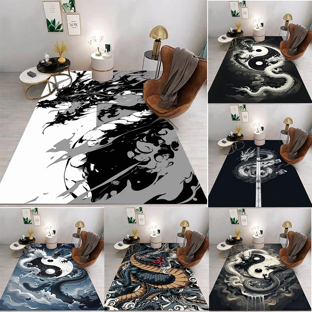 Chinese Dragon Pattern Floor Mat Various Styles With Dragons In Ink ...