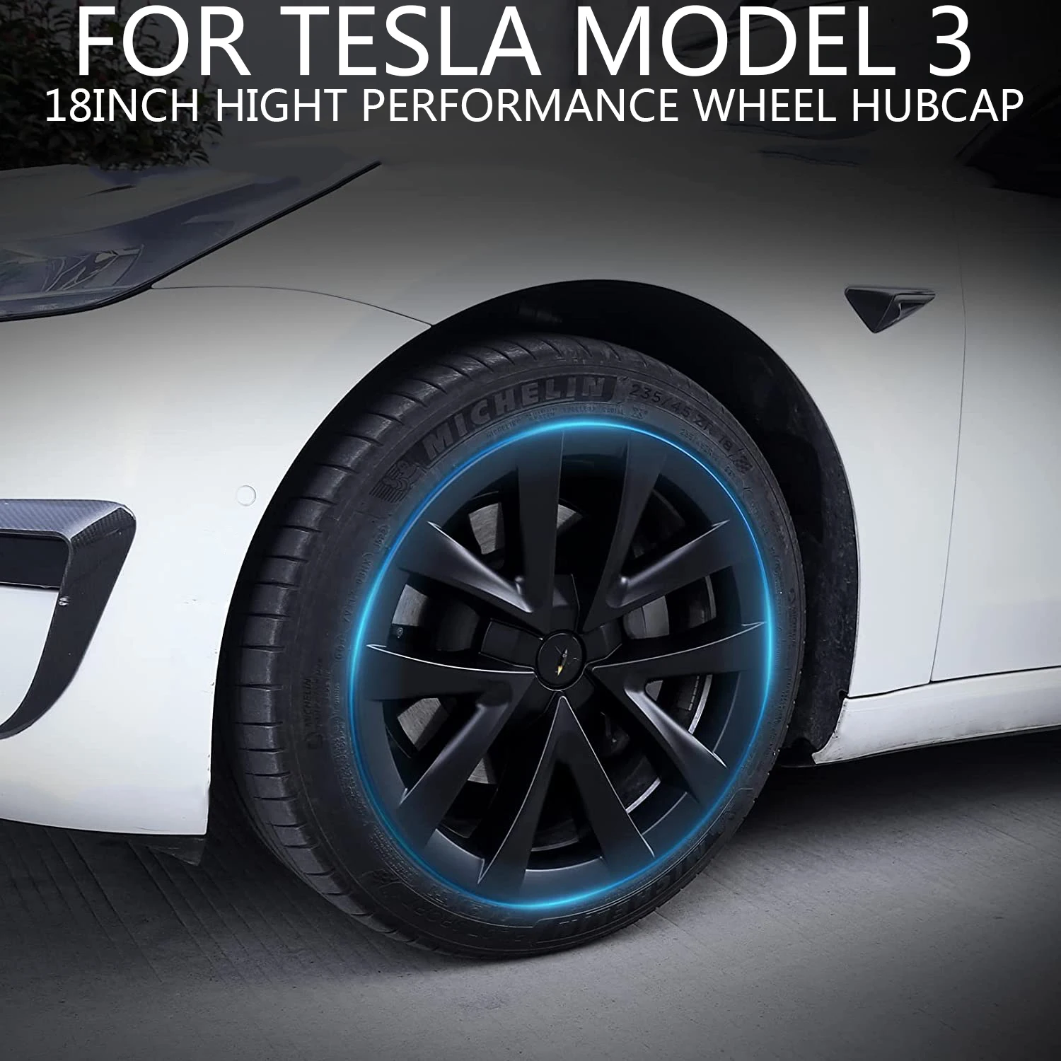 4pcs-Hub-cap-For-Tesla-21-23-Model-3-18-Inch-Performance-Wheel-Cap-Full ...