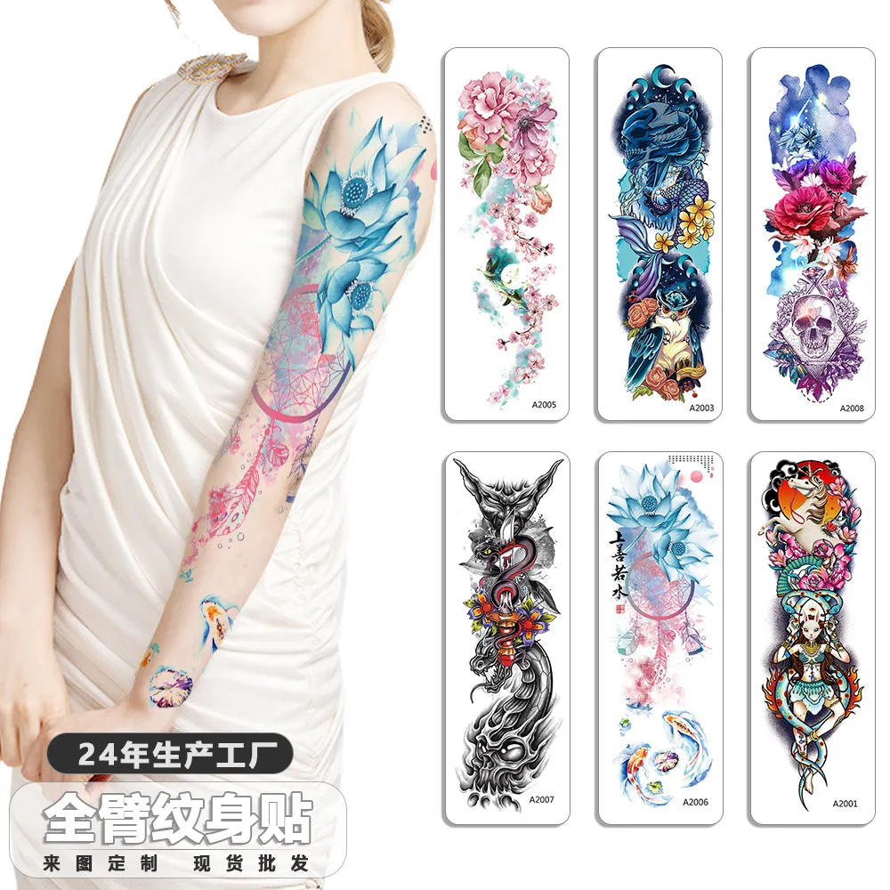 Color domineering tattoo decal arm Water transfer printing tattoo ...