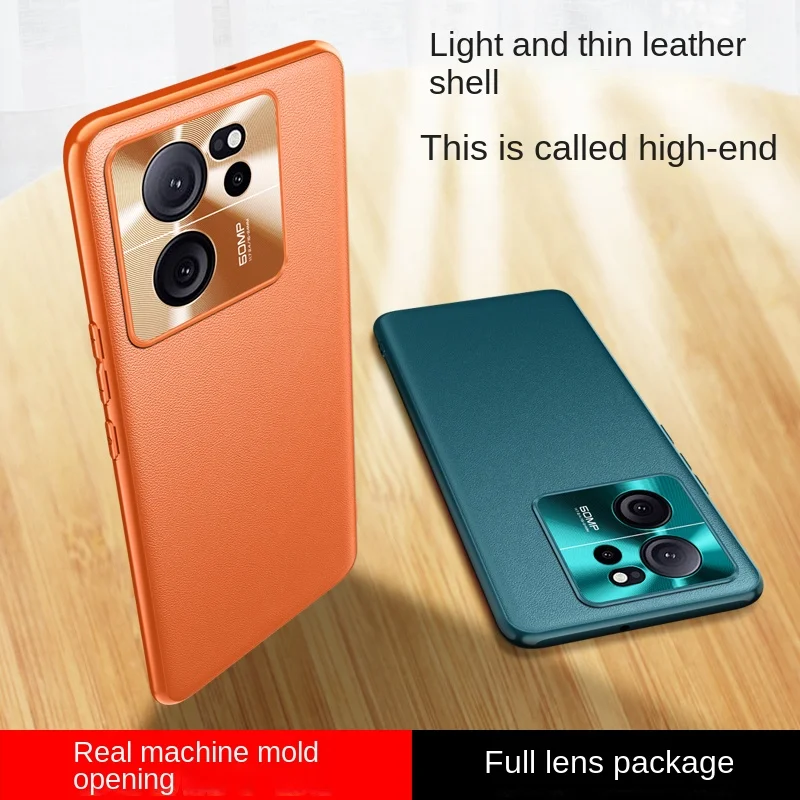 For-Xiaomi-Mi-13T-Pro-Case-Luxury-Vegan-leather-Grain-Matte-protective ...