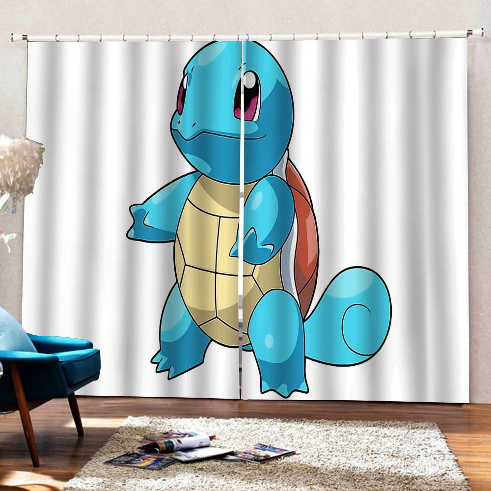 Tortoise-Pikachu-Pokeman-Animie-Cartoon-Kawaii-Blackout-Curtains-Window ...