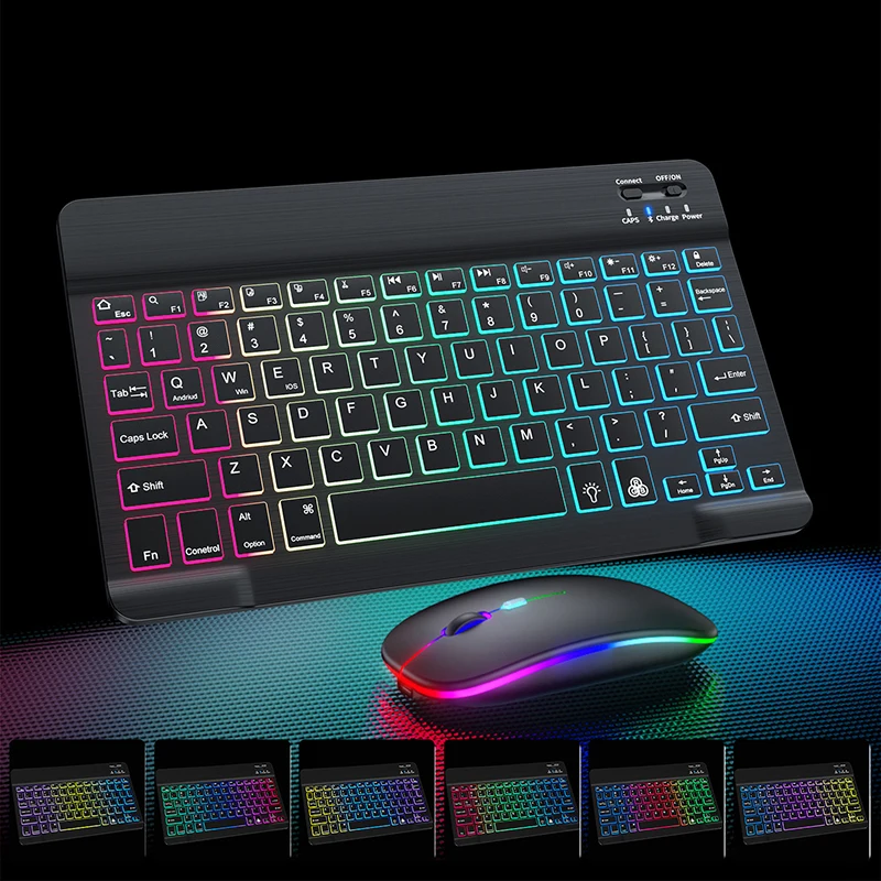 LED-Backlight-Keyboard-for-Tablet-Phone-Laptop-Universal-Wireless ...