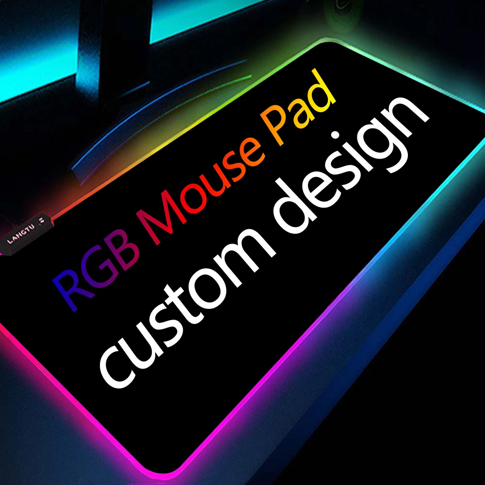 RGB Mouse Pad Genshin Mouse Mat Gamer DIY Custom Mousepad Anime Desk ...