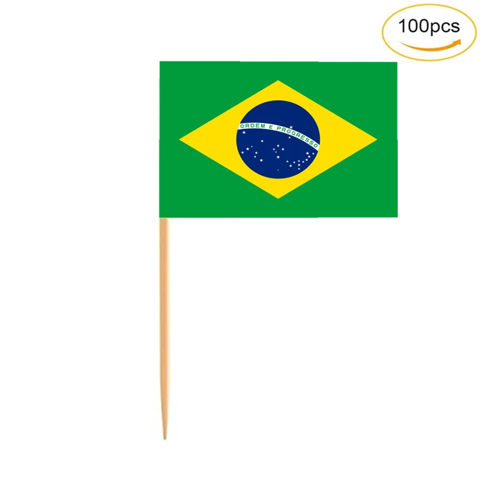 Mini-Bandeira-do-Brasil-Cupcake-Topper-Cocktail-Toothpick-Stick-Party ...