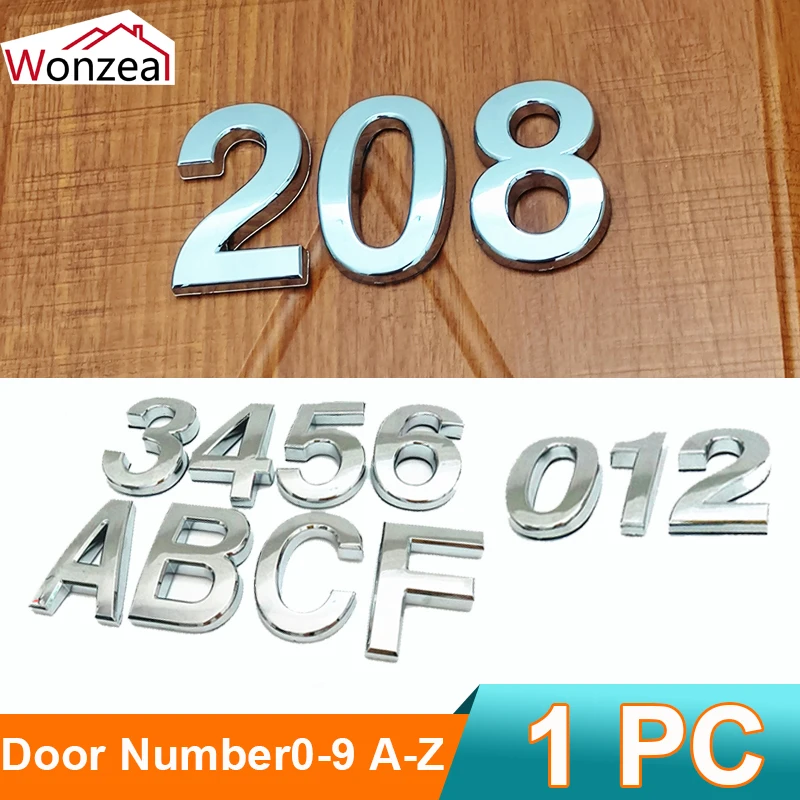 50mm Door Plate Modern Silver Plaque Door Number House Hotel Door ...