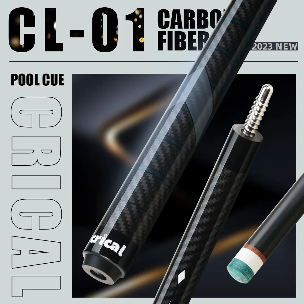 CRICAL-CL-01-Carbon-Fiber-Pool-Cue-Stick-Low-Deflection-12-4mm-Tip-Pool ...