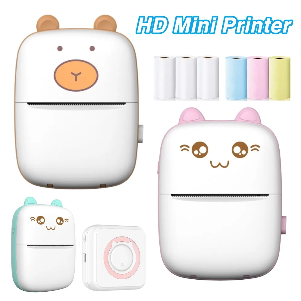 Cat-Bear-Mini-Label-Printer-Portable-Thermal-Printers-impresora-port ...