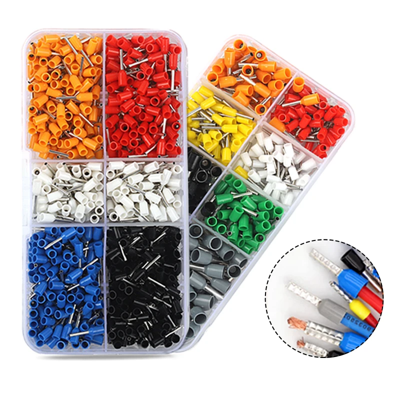 Boxed Insulated Ferrules Terminal Block Cord End Wire Connector ...