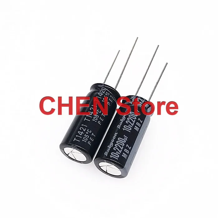50PCS-NEW-RUBYCON-MBZ-10V2200UF-10X23MM-electrolytic-capacitor-mbz-2200uf-10v-Ultra-low-ESR ...