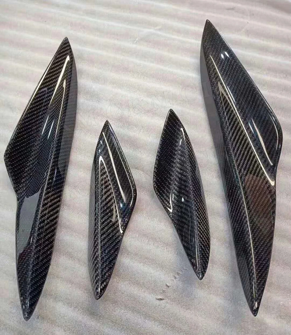 Carbon Fiber Front Bumper Side Canards Splitters Spoiler For BMW 3 ...