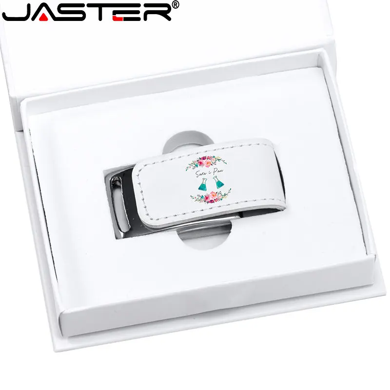 Color Printing Custom Pen Drive 256GB Gift Box Leatcer Flash Drives ...
