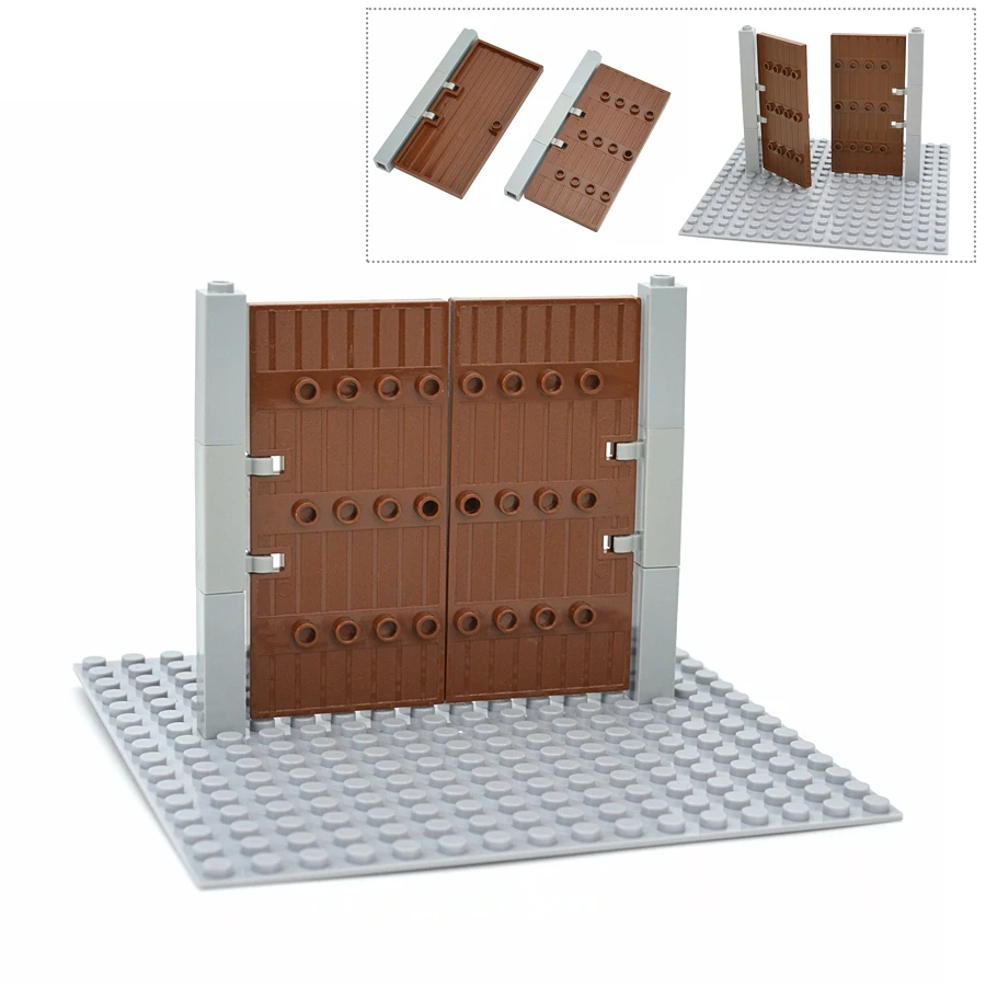 Moc Building Blocks Doors 87601 1x5x10 Door Bricks Fence Gate DIY ...