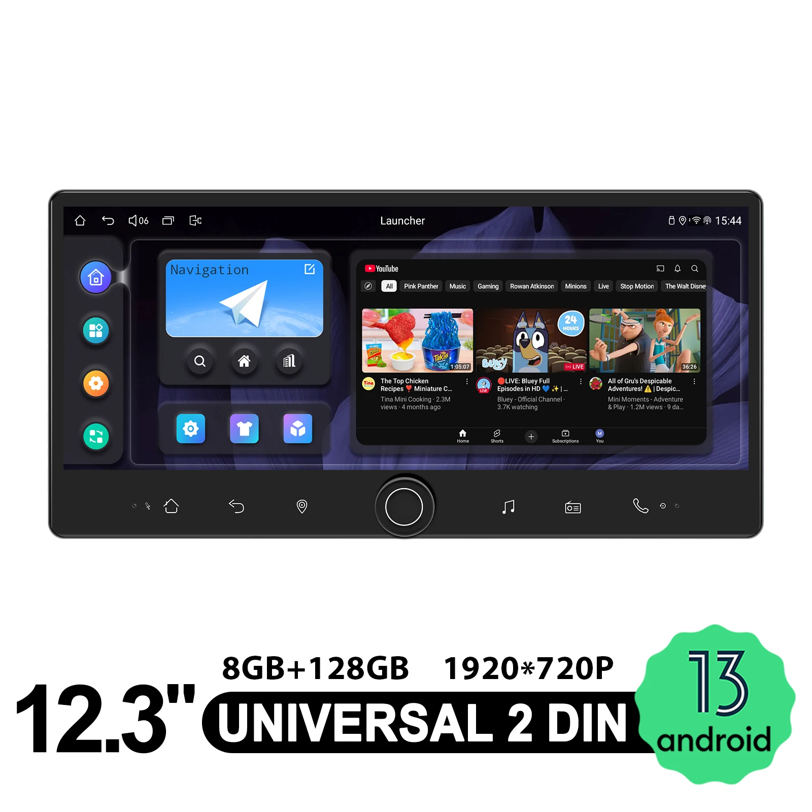 JOYING 12.3"Android 13.0 Car Stereo Radio Universal Head Unit Built-in ...