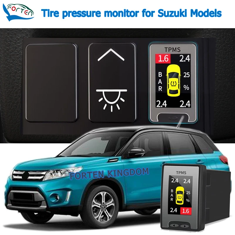 TPMS-Tire-Digital-LCD-Display-Auto-Security-Alarm-Tyre-Pressure-Monitor ...