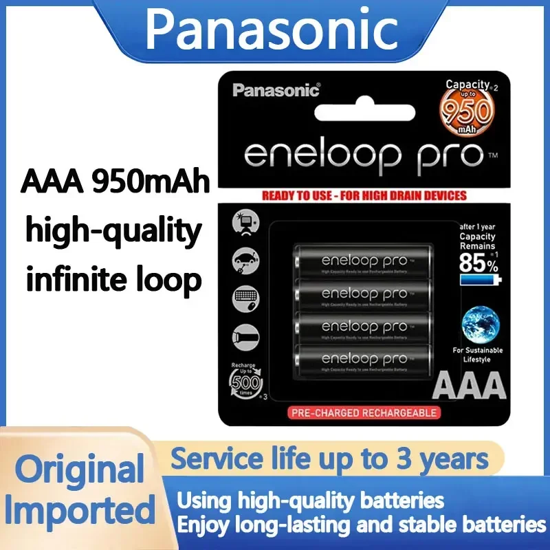 Panasonic-Original-Eneloop-Pro-950mAh-AAA-battery-For-Flashlight-Toy ...