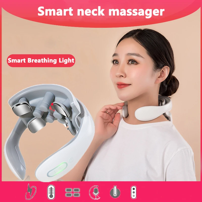 Vibration Neck Masssger Smart Electric Rechargeable Neck Massage Device ...