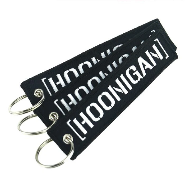hoonigan keychain KEY Both Sides Embroidered Motorcycle Keychain ...