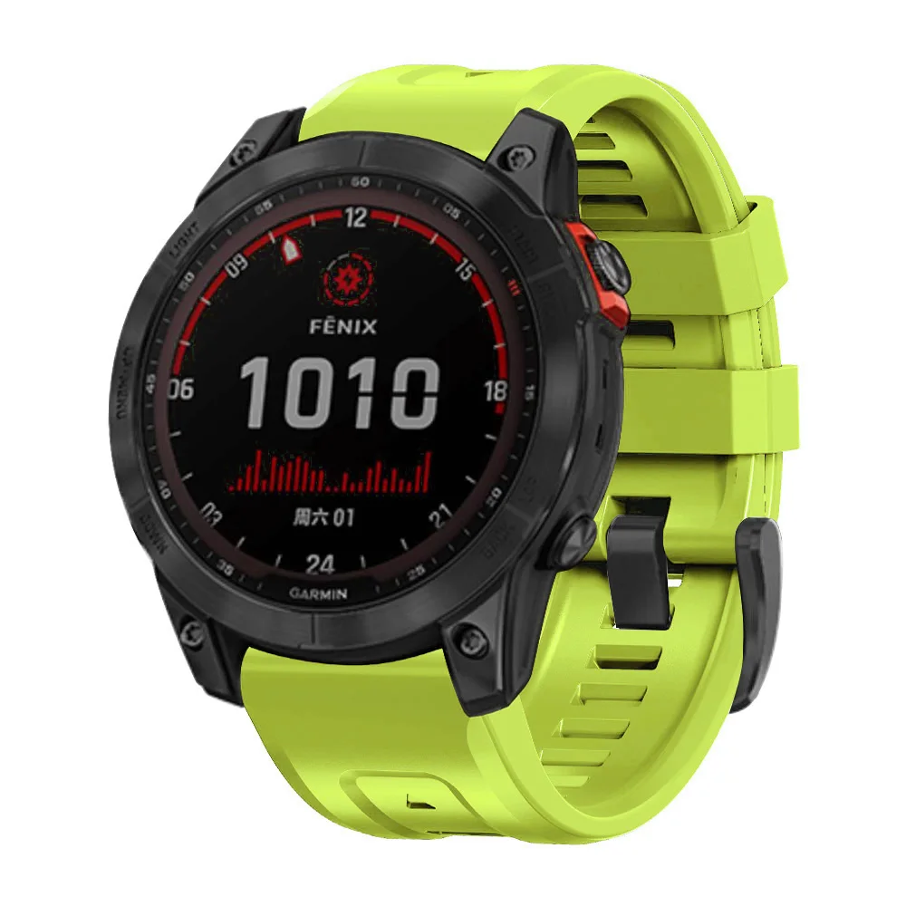 Bracelet en silicone souple pour Garmin Fenix 7 7X 6 6X-5X Plus ...