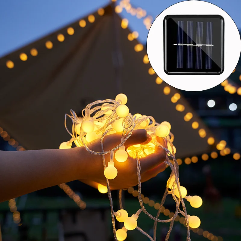 200 Led Solar Globe Ball String Lights Solar Fairy String Lights for ...