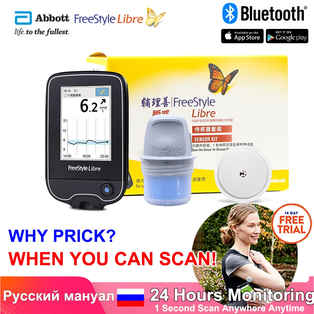 FREESTYLE-Blood-Glucose-Meter-Sensor-Glucometer-Glucometro-De-Glucosa ...