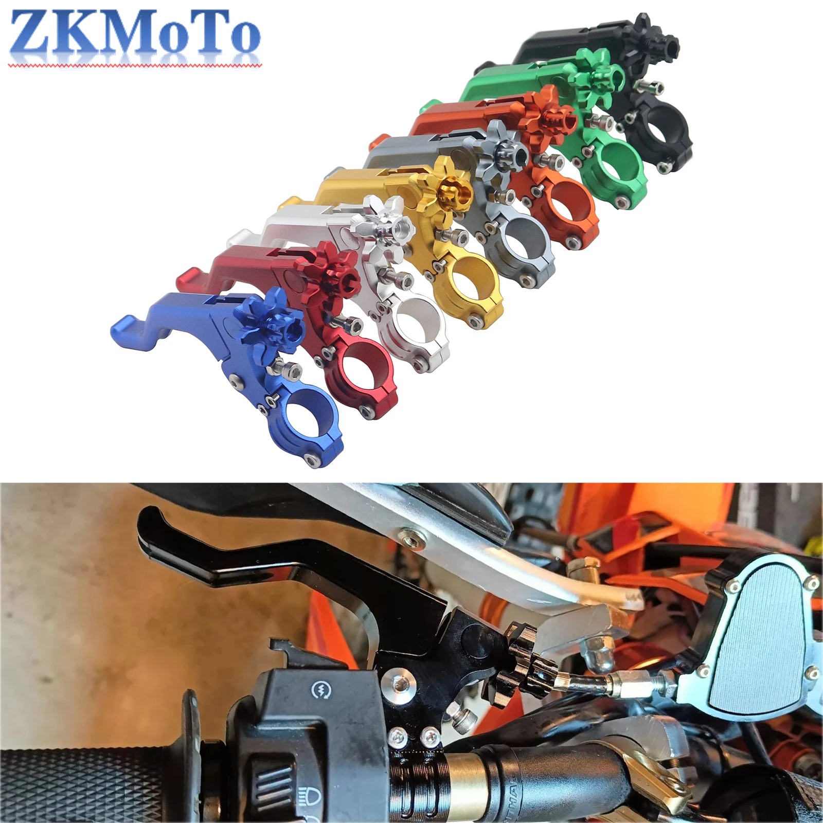 Motorcycle Clutch Lever Handlebar Universal CNC Aluminum One Finger For ...