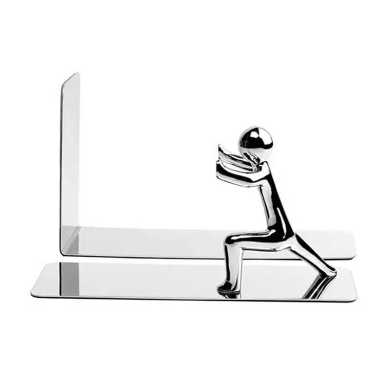 Stainless-Steel-Alloy-Bookshelf-Bookend-Book-Stopper-Classroom-Book ...