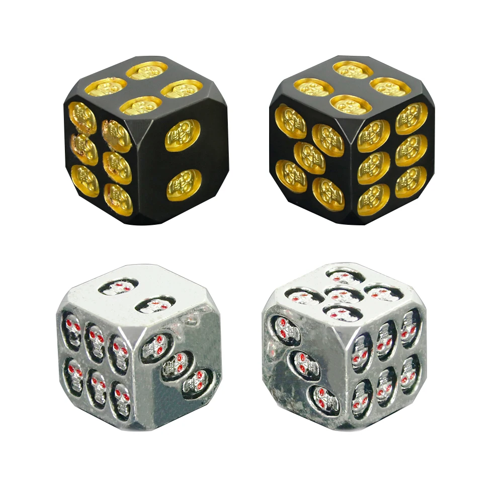 Dark-Skull-Dice-2PCS-Metal-D6-Cube-16-8mm-for-DND-Board-Game ...
