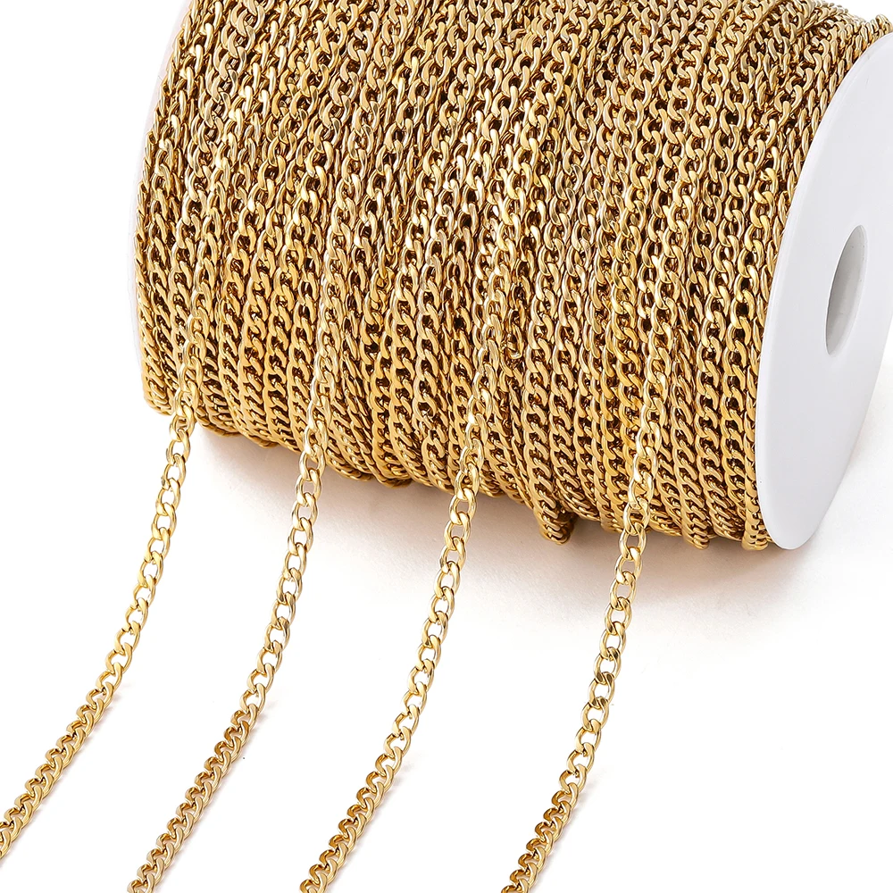 2Meters-2-9-3-8-4-6mm-Stainless-Steel-Gold-Color-Chain-Necklace-Chains ...