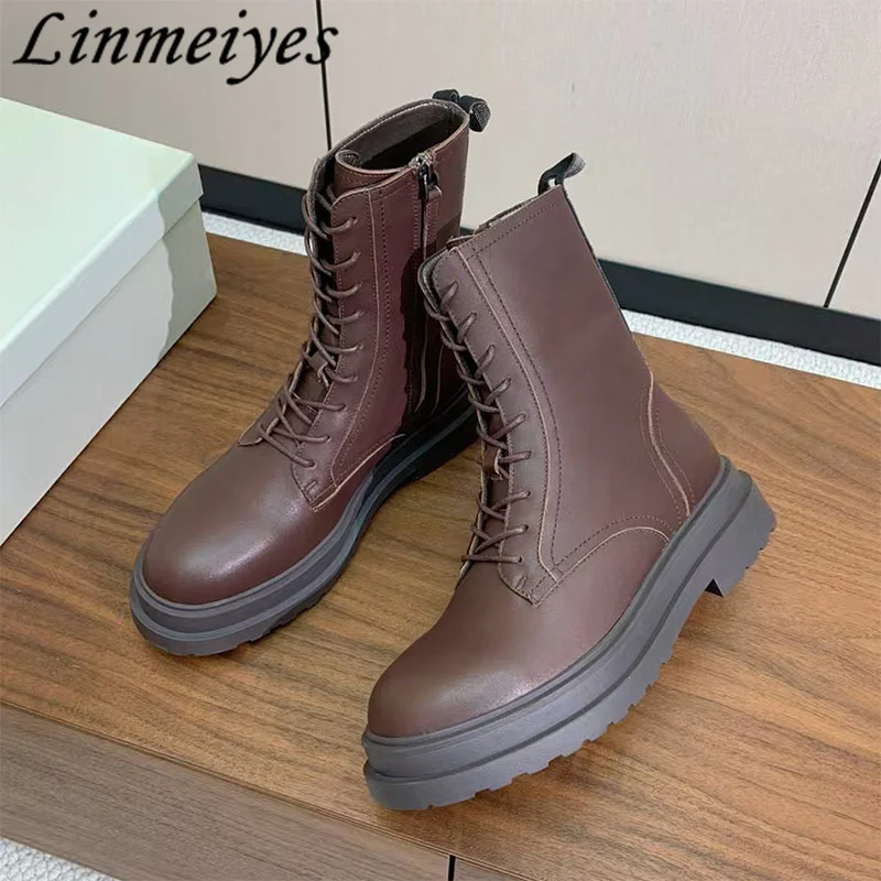 High Quality Flat Motorcycle Boots Women Suede Leather Short Boots ...