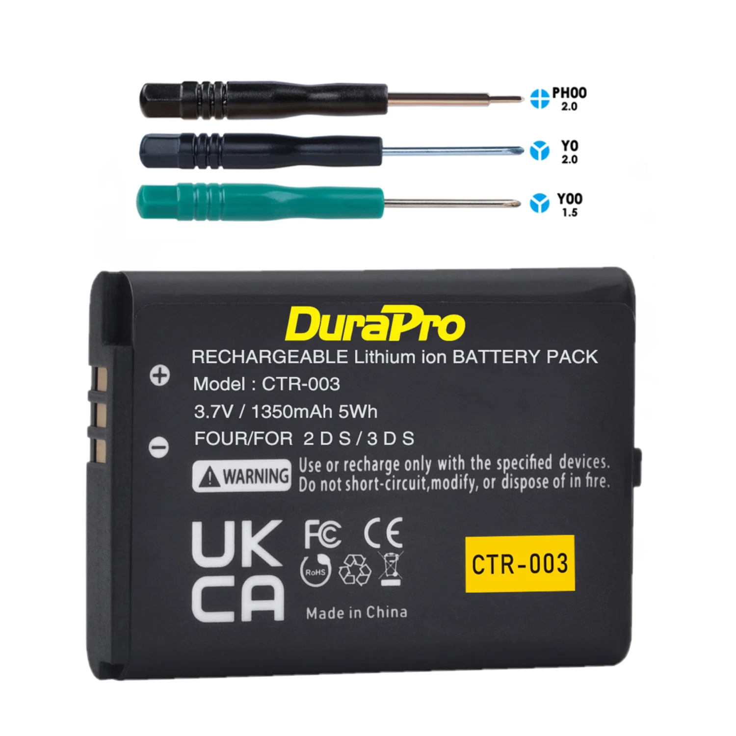Batería de CTR 003 de 1350mAh para Nintendo 3DS, 2DS, nueva 2DS XL ...