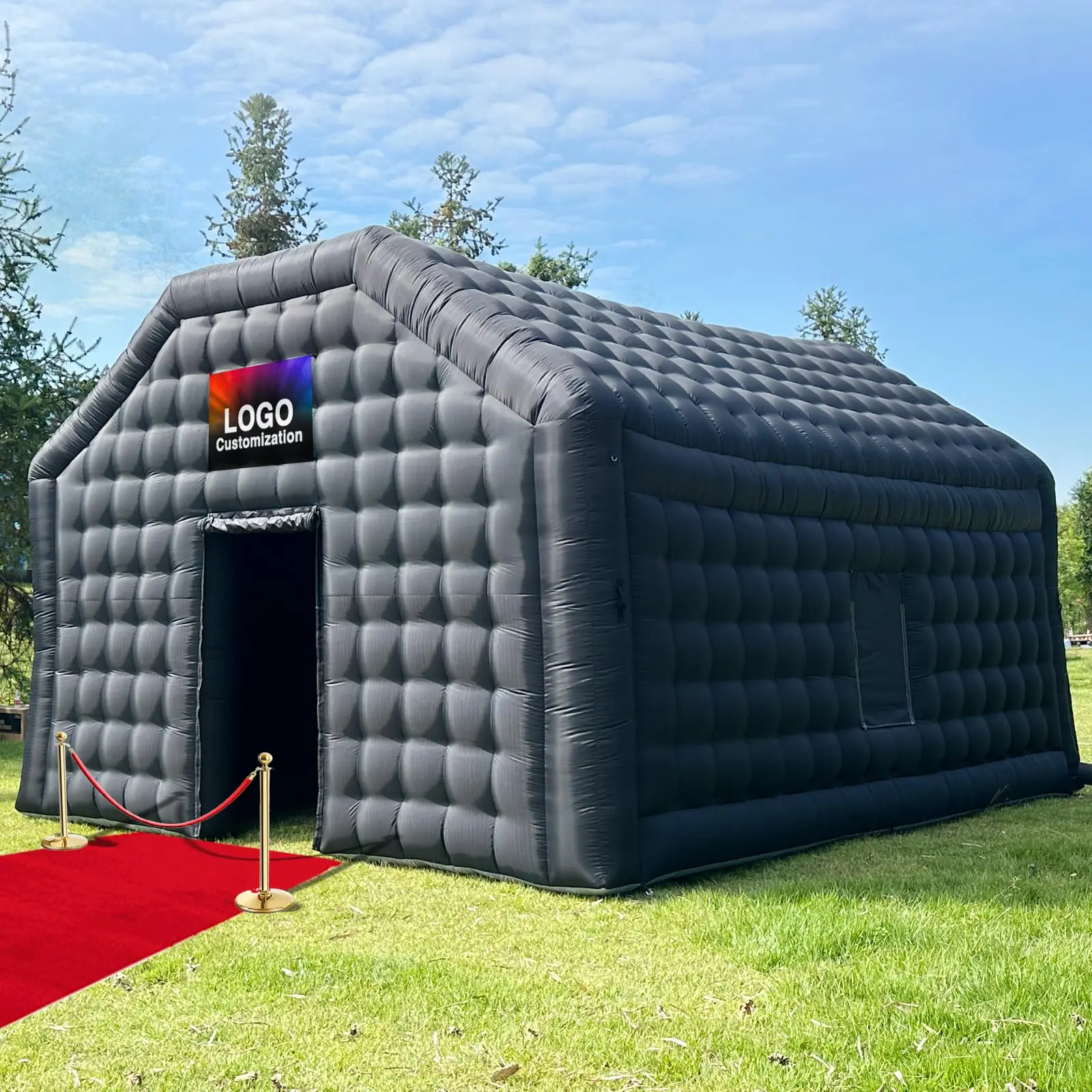 Large-Black-Inflatable-Cube-Disco-Tent-Big-Mobile-Portable-Inflatable ...