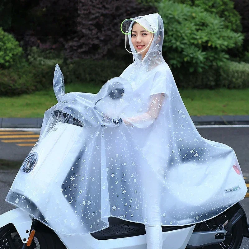 Electric-battery-car-raincoat-single-woman-small-special-long-full-body ...
