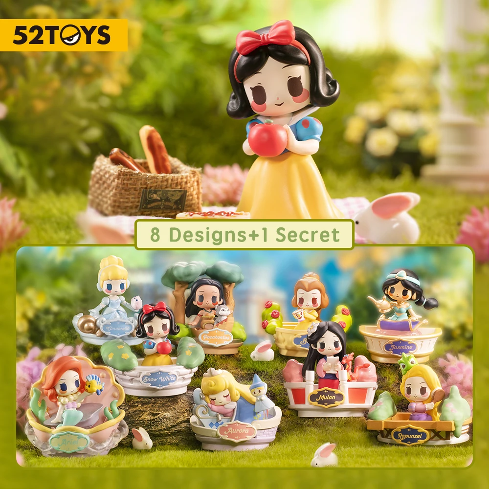 52TOYS Blind Box Disney Holiday Series 1PC Cute Princess Figure ...