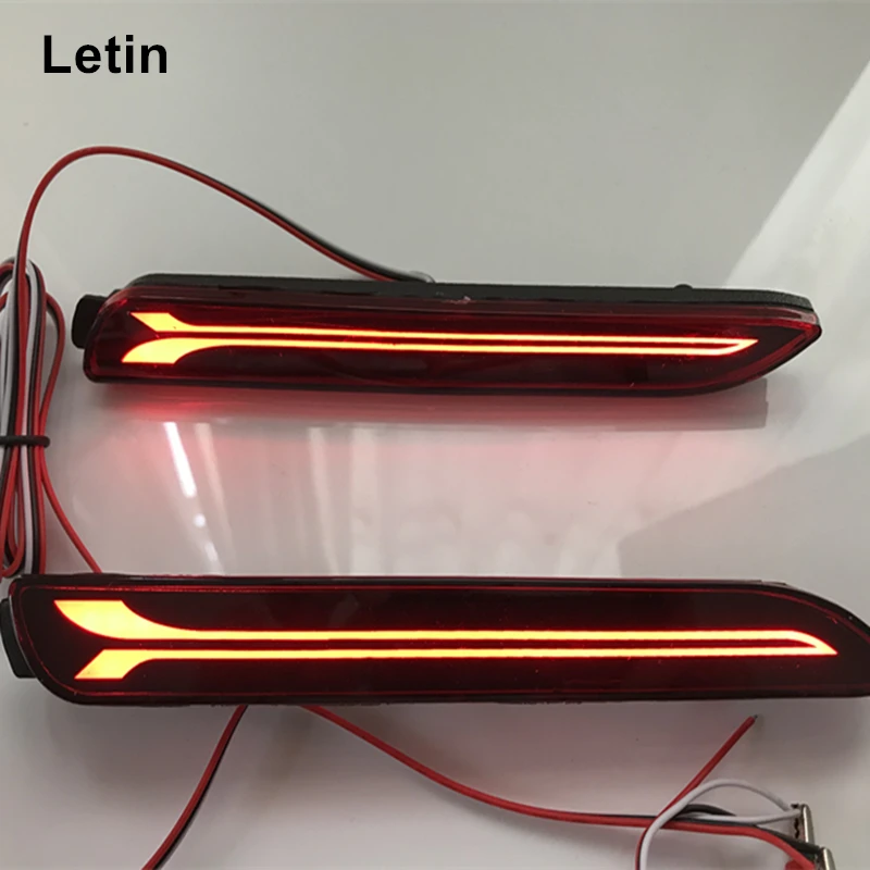 New Reflector LED Rear Bumper brake turn indicator Light For Toyota ...