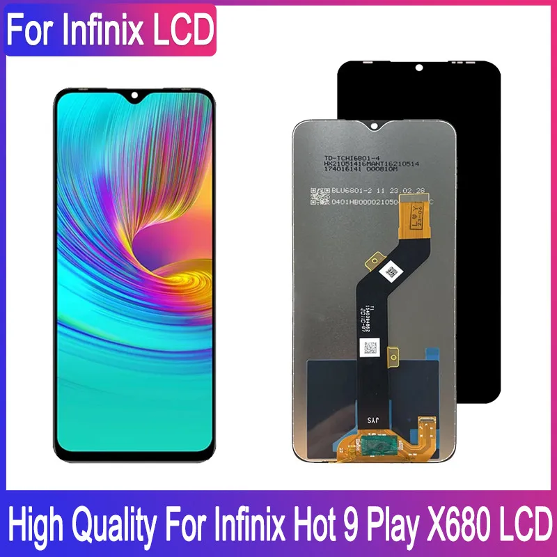 100-Tested-LCD-For-infinix-Hot-9-Play-X680-X680B-LCD-Display-Screen ...