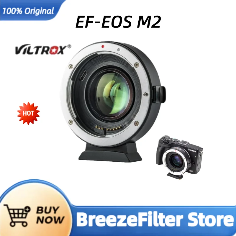 Viltrox EF-EOS M2 Auto Focus Speed Booster 0.71x Lens Adapter for Canon ...