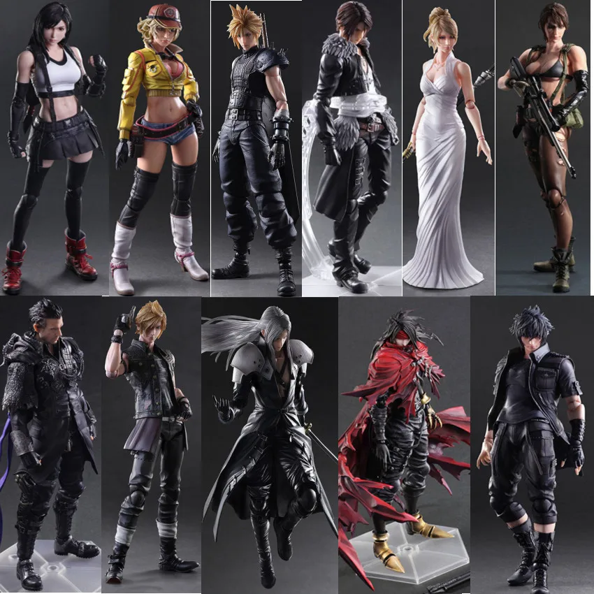 25-28CM-Play-Arts-PA-Kai-Final-Fantasy-VII-FF7-Cloud-Strife-Tifa-Figure ...