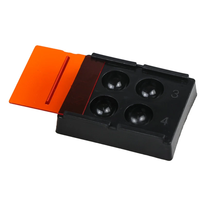 4 Holes Dental Veneer Storage Box Teeth Patch Shading Light Box Dental ...