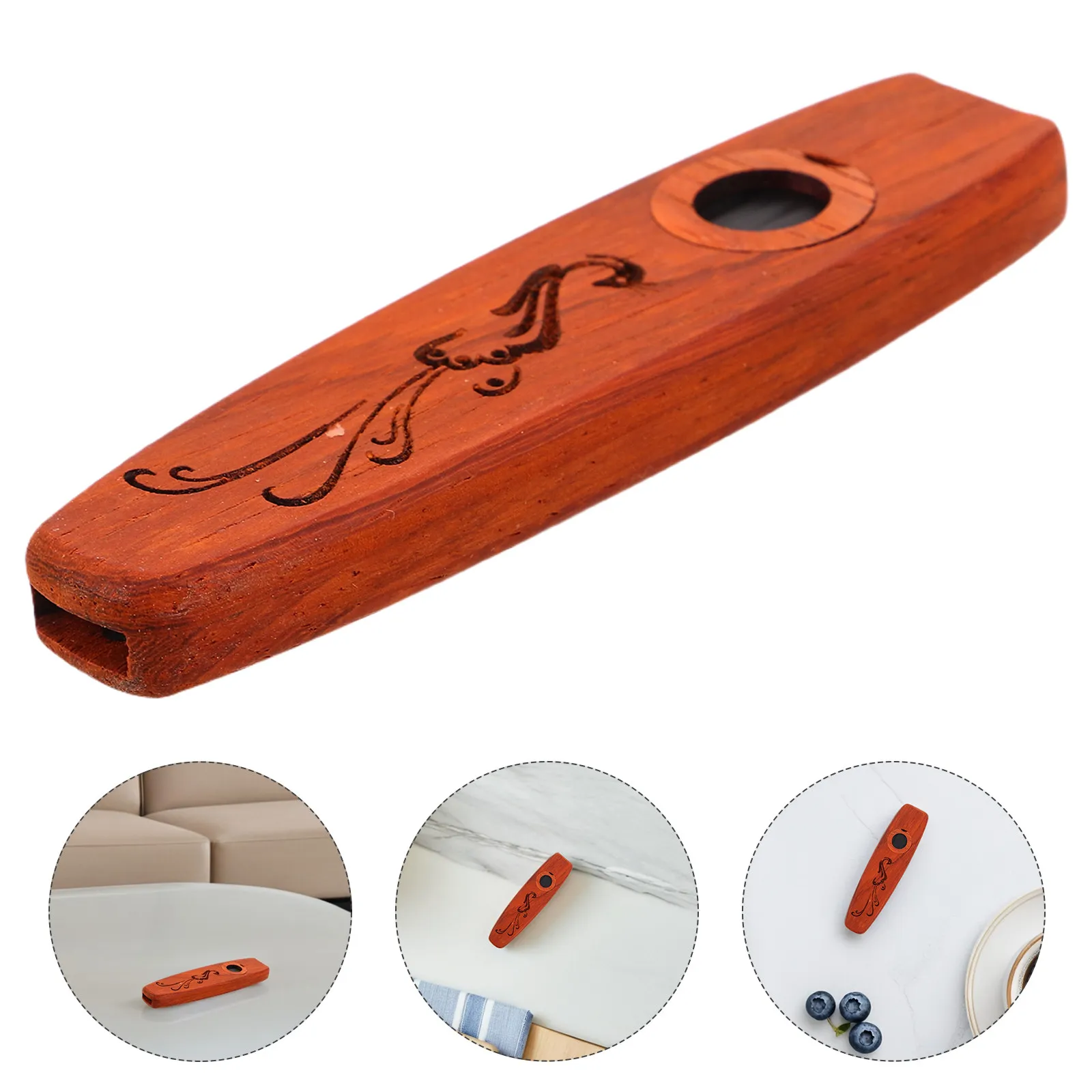 Classic Solid Wood Kazoo for Adults Beginners Sturdy Musical Instrument ...