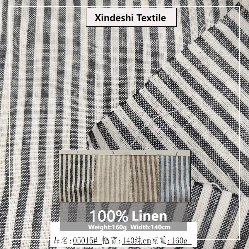 High-end-natural-fabric-100-linen-14S-yarn-dyed-strips-linen-fabric-of ...